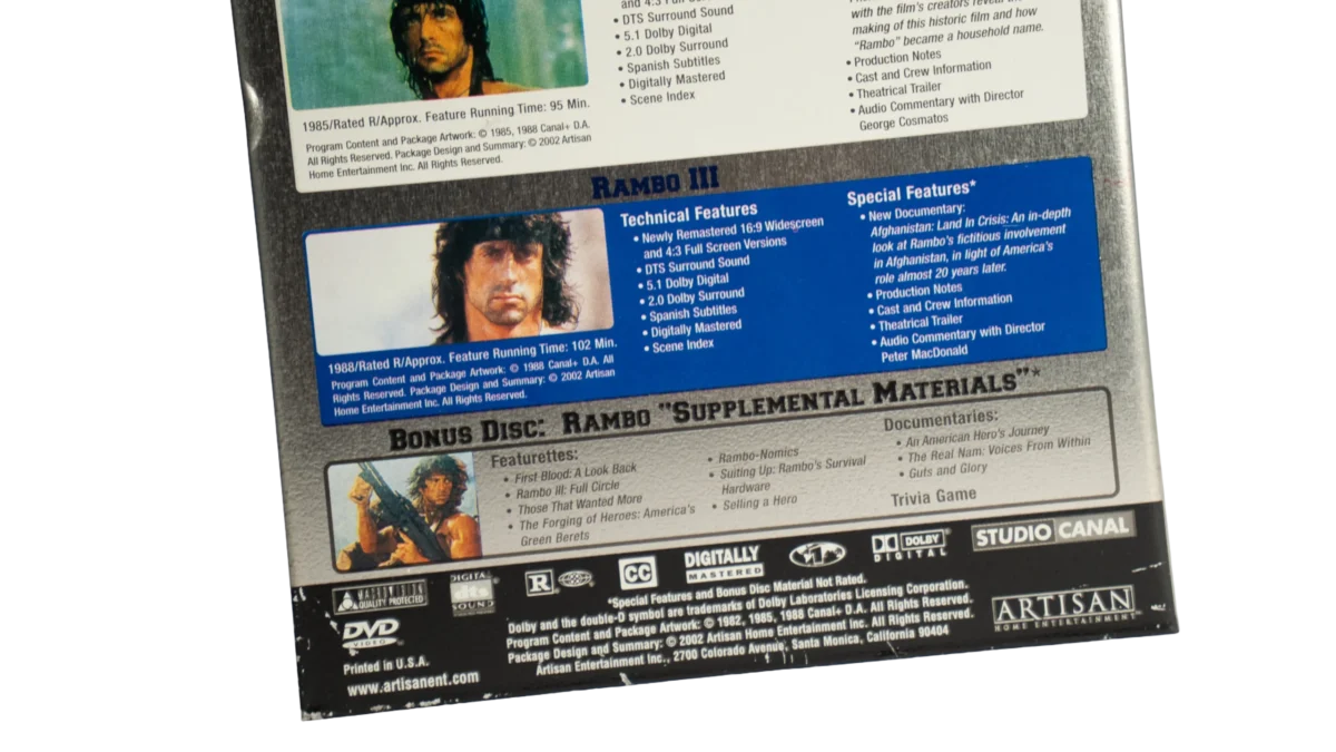 Rambo Trilogy DVD 2002 4-Disc Set – Retro Hunts
