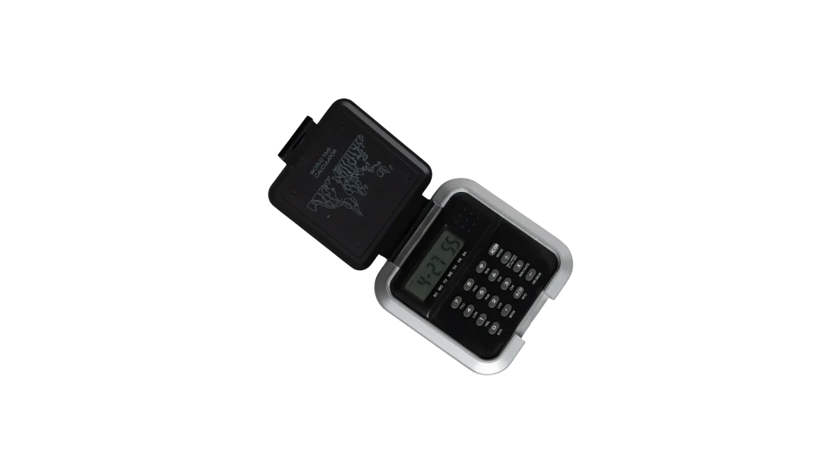 Foldable World Time Calendar And Calculator – Retro Hunts
